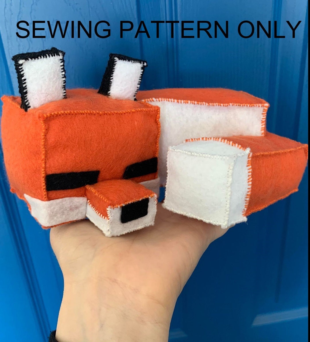 Minecraft Fox Plushie Sewing Pattern sleeping Version - Etsy