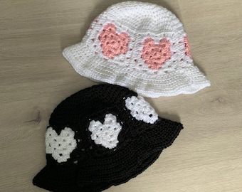 Crochet Heart Hat | Etsy