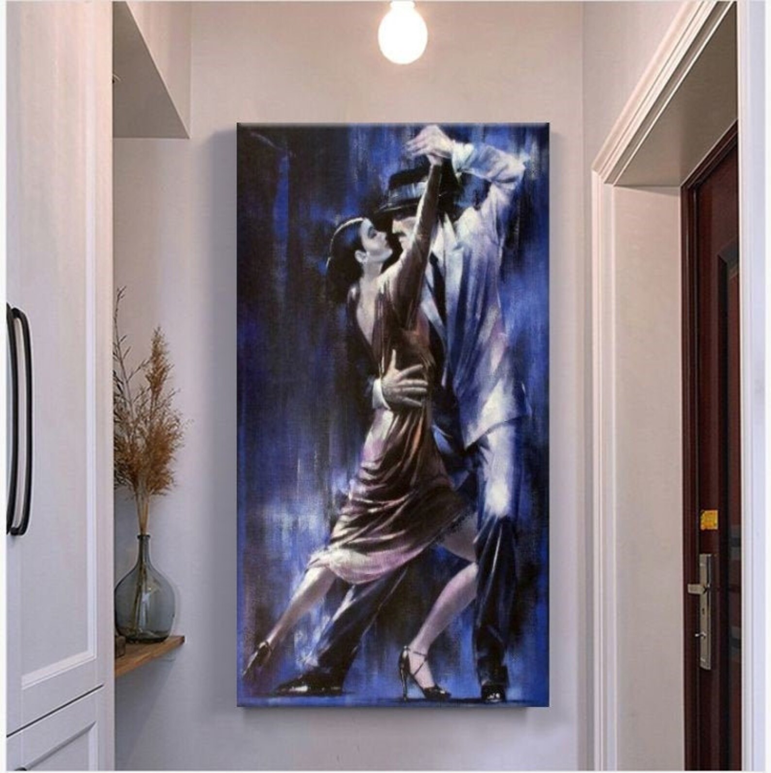 Tango Dancers Canvas Wall Art Dancing Canvas Print Dancer Wall Etsy