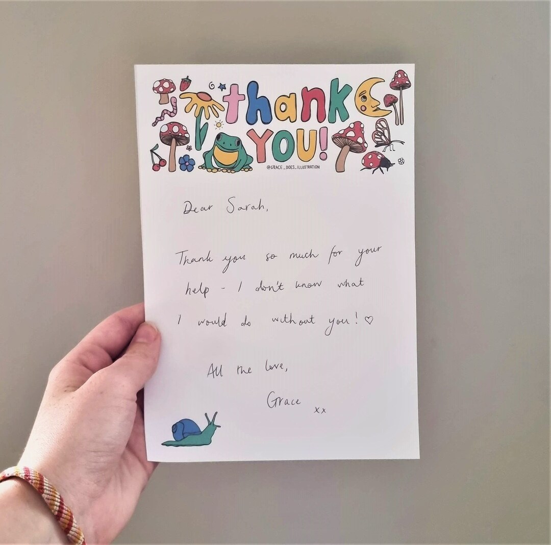 Funky Friends THANK YOU NOTE // Printable, Digital Download, Frog ...