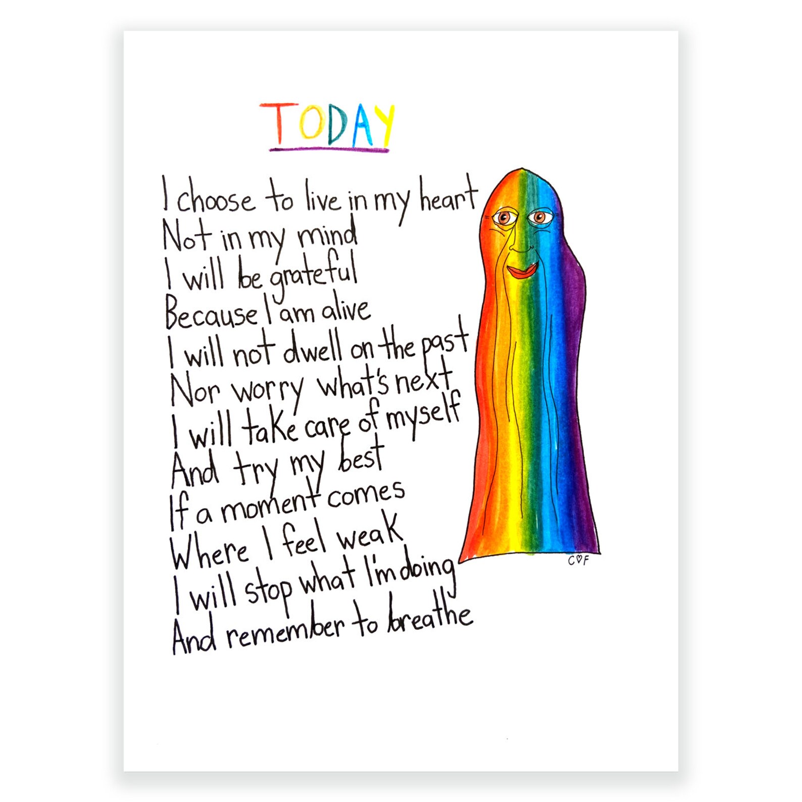 Today Wall Art Print, Educational Poster Learning Wall Art ...