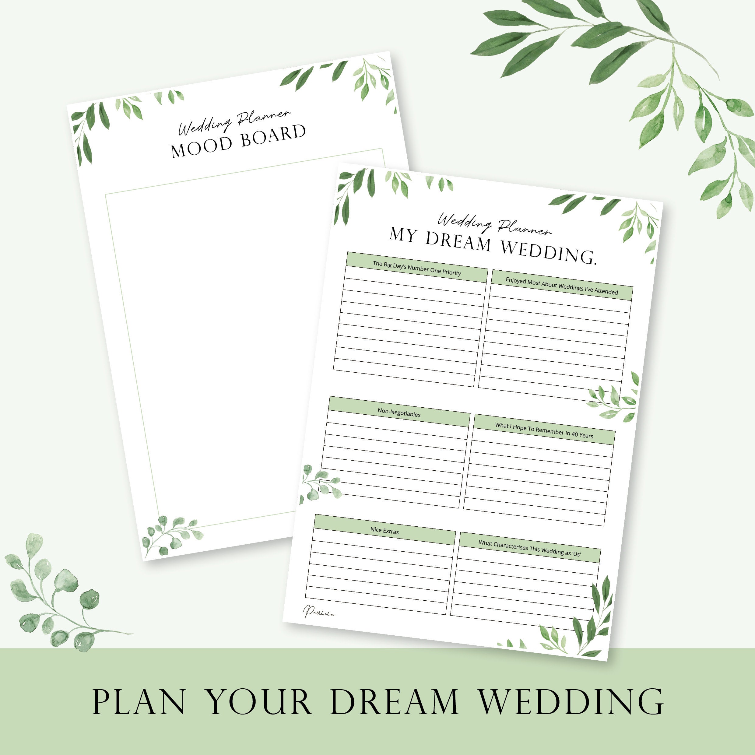 Wedding Planner Printable | Printable Wedding Template Pages | Wedding ...