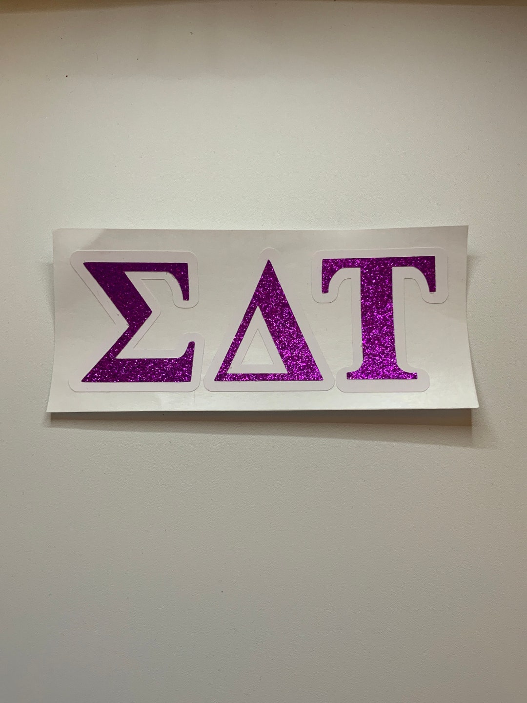 Custom Glitter/holographic Greek Letters Sticker - Etsy