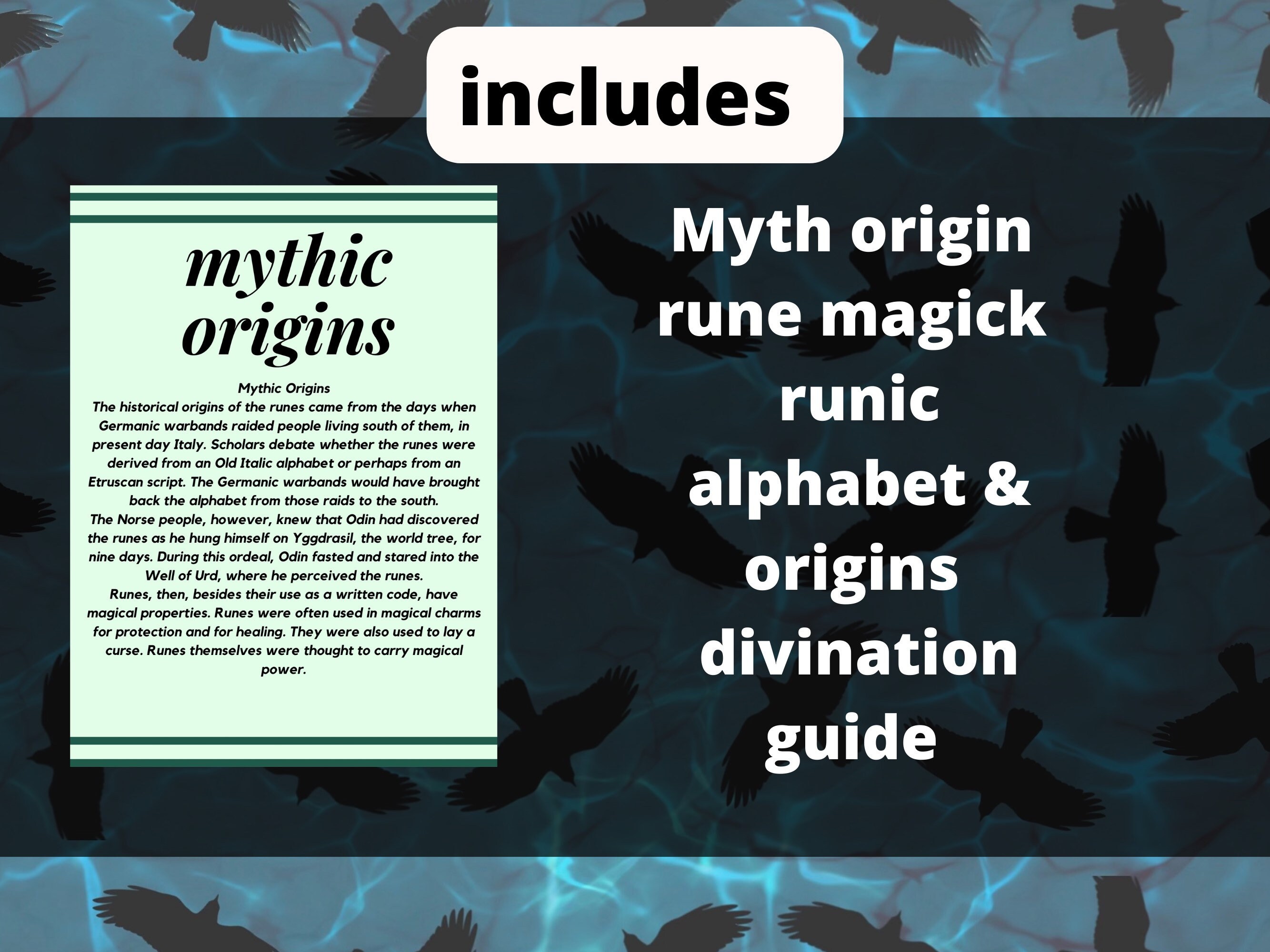 Introduction to the Runes Digital Download , Elder Futhark, Runes ...