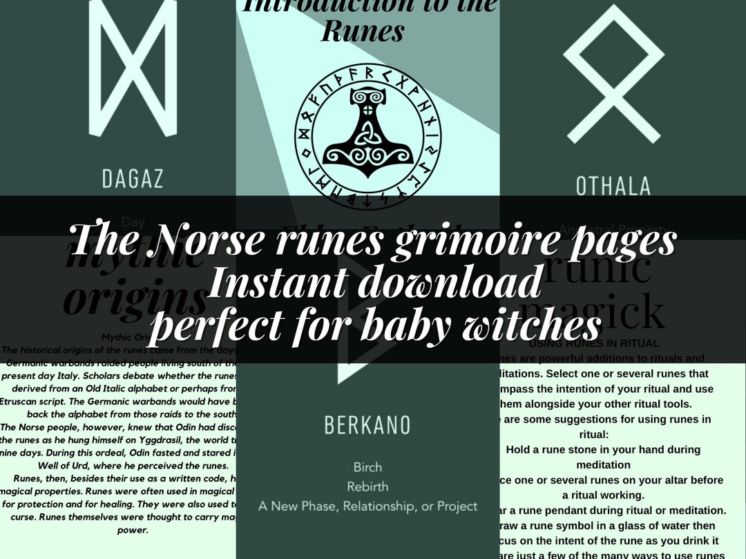 Introduction to the Runes Digital Download , Elder Futhark, Runes ...