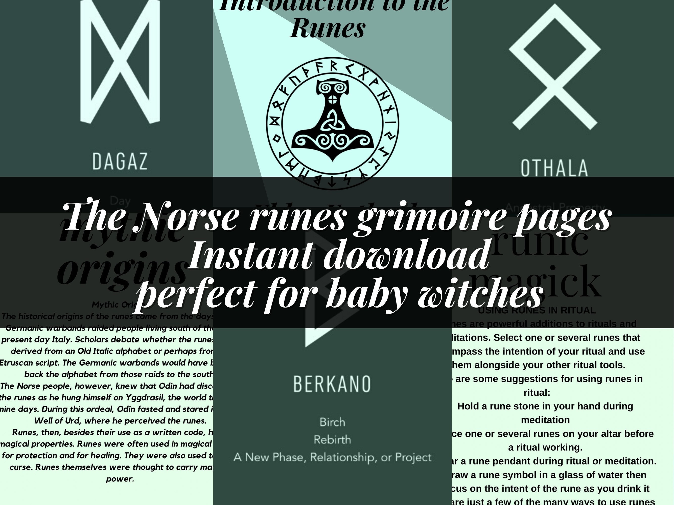 Introduction to the Runes Digital Download , Elder Futhark, Runes ...