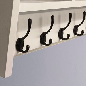 Slimline Coat Rack With Shelf and Cubby Hole Storage 4, 6 or 8 Hooks ...