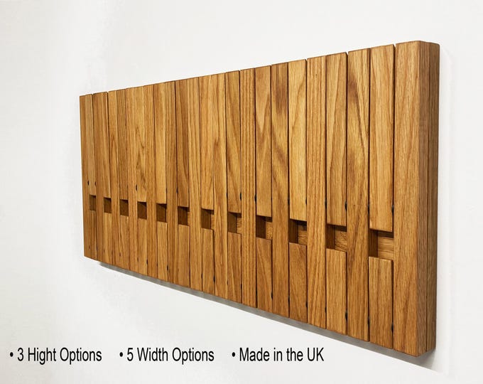Piano Wall Oak Coat Rack, Wooden Wall Hanger, Flip Down Wall Coat Rack ...