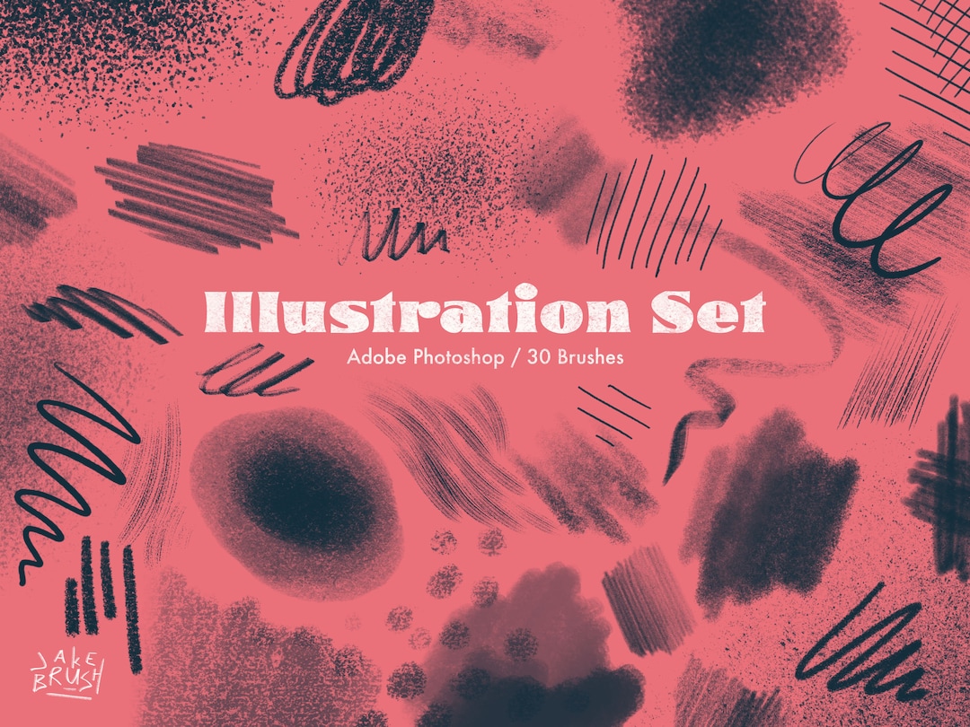 Jake Brush Illustration Set Adobe Photoshop Brush Pack - Etsy