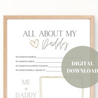 Fathers Day Printable Questionnaire / Fathers Day Gift / All About My ...