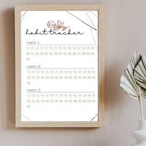 Printable Boho Daily Habit Tracker, Initiative Tracker, Digital ...