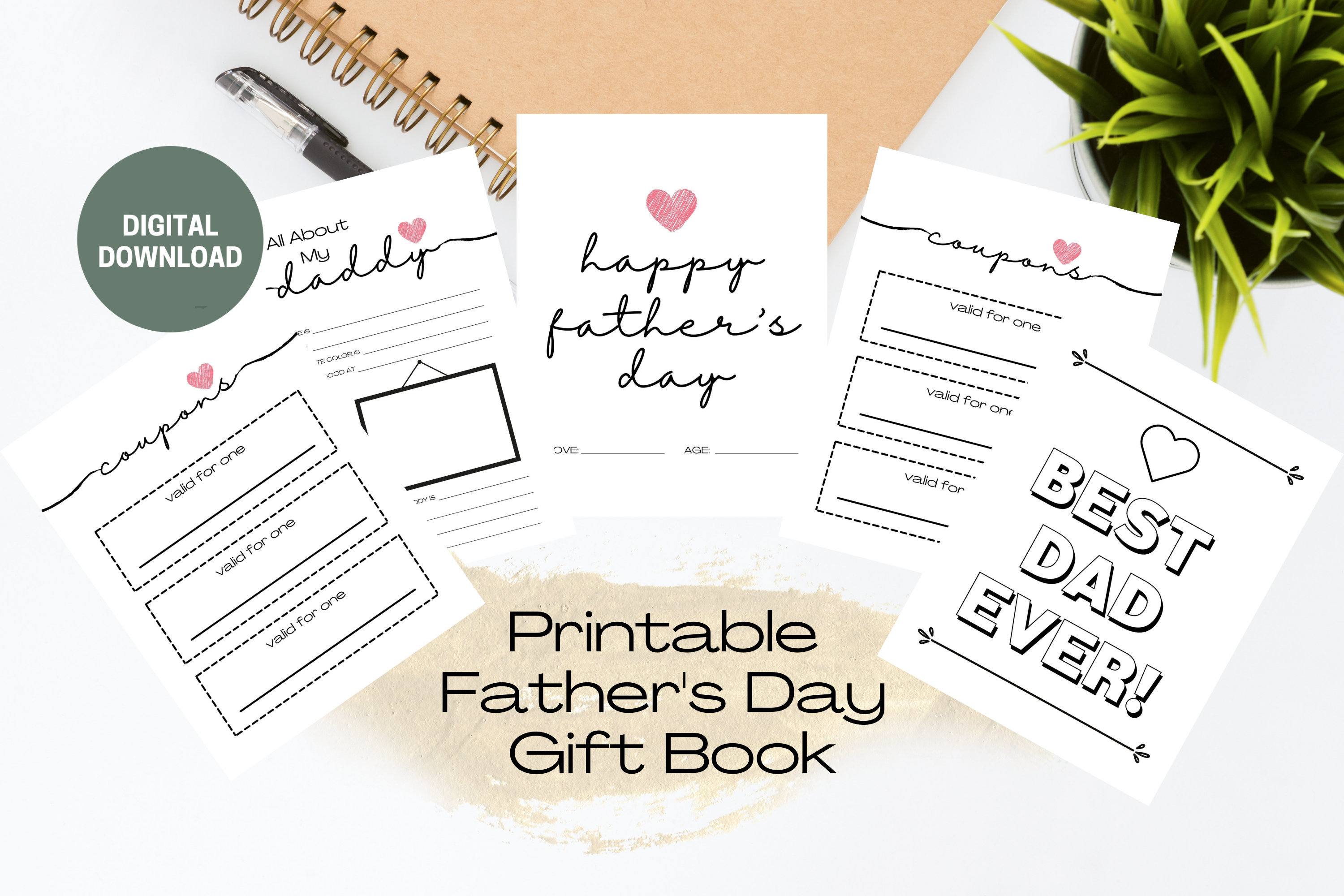 Fathers Day Printable Gift Book / Fathers Day Questionnaire / All About ...