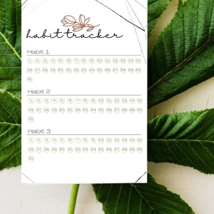 Printable Boho Daily Habit Tracker, Initiative Tracker, Digital ...
