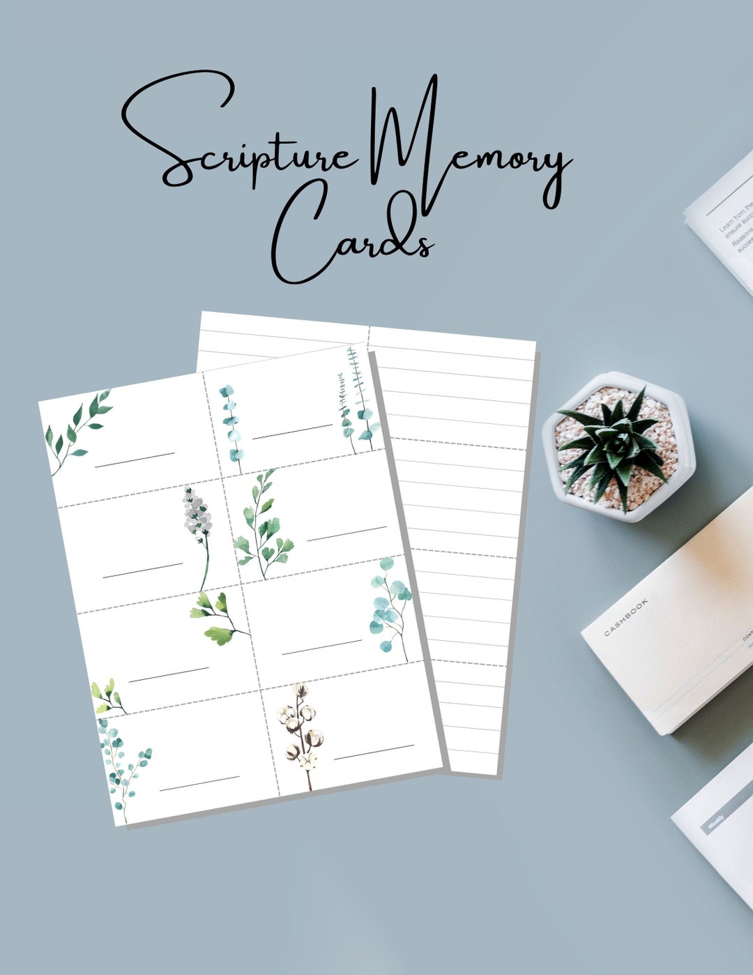 Scripture Memory Cards, Flashcards, Bible Verse Flashcards, Printable ...