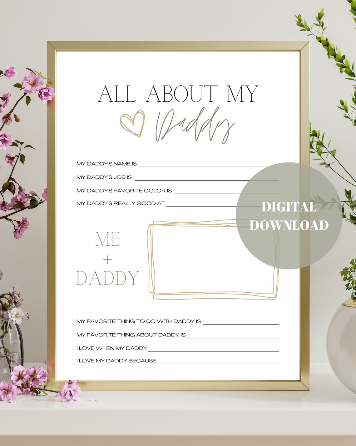 Fathers Day Printable Questionnaire Fathers Day T All About My