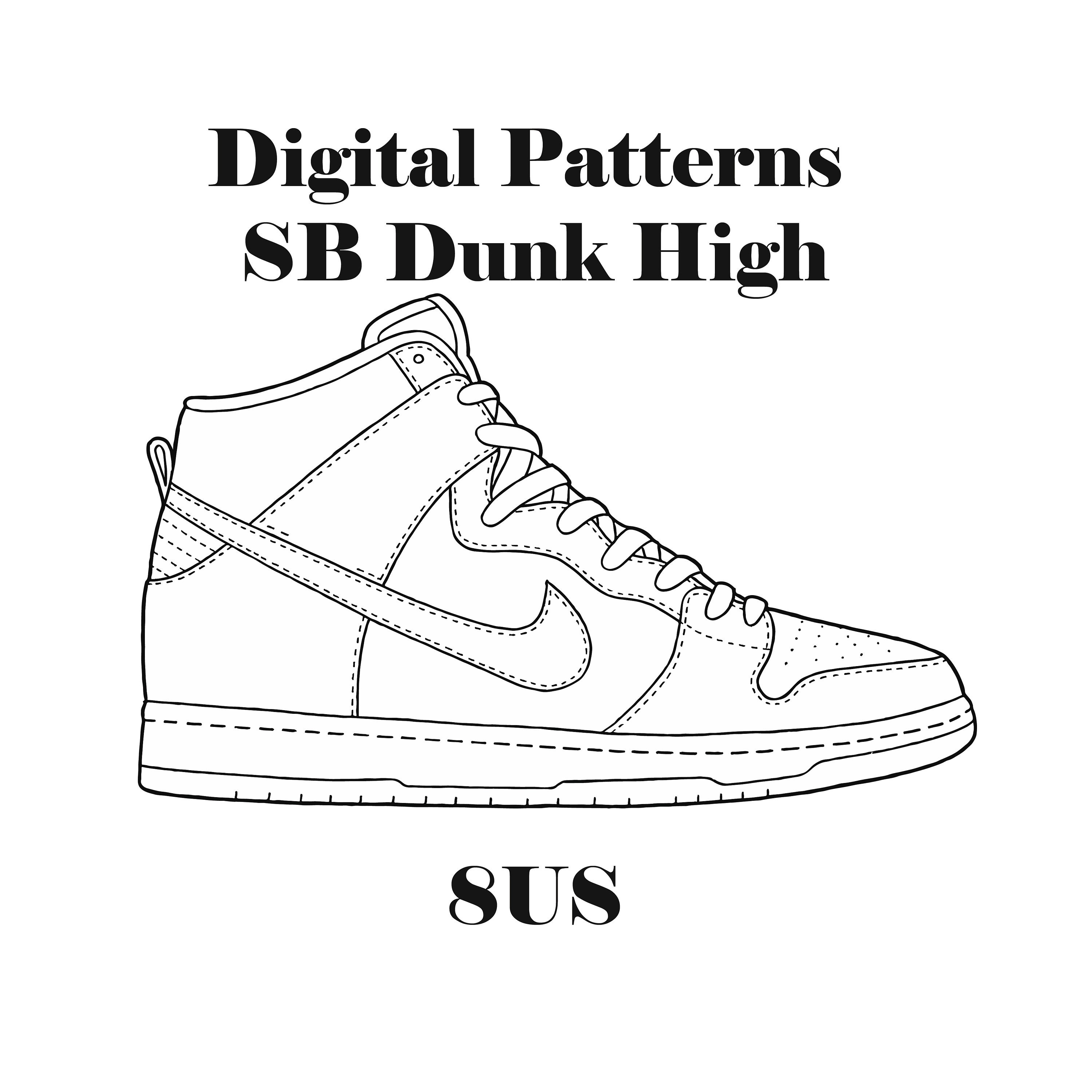 SB Dunk High 8US Patterns Digital | Etsy