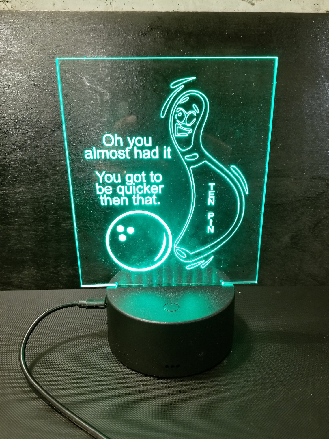 Custom Edge Lit Laser Cut Acrylic Color Changing Night Light | Etsy