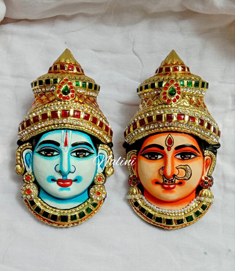 Vishnu Face/mukhawada in Tanjore Style | Etsy