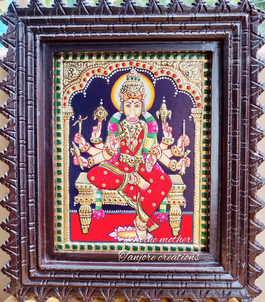 Varahi Tanjore Painting - Etsy UK