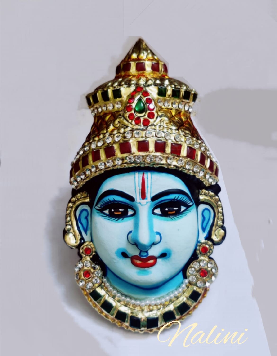 Vishnu Face/mukhawada in Tanjore Style. Sathyanarayan - Etsy