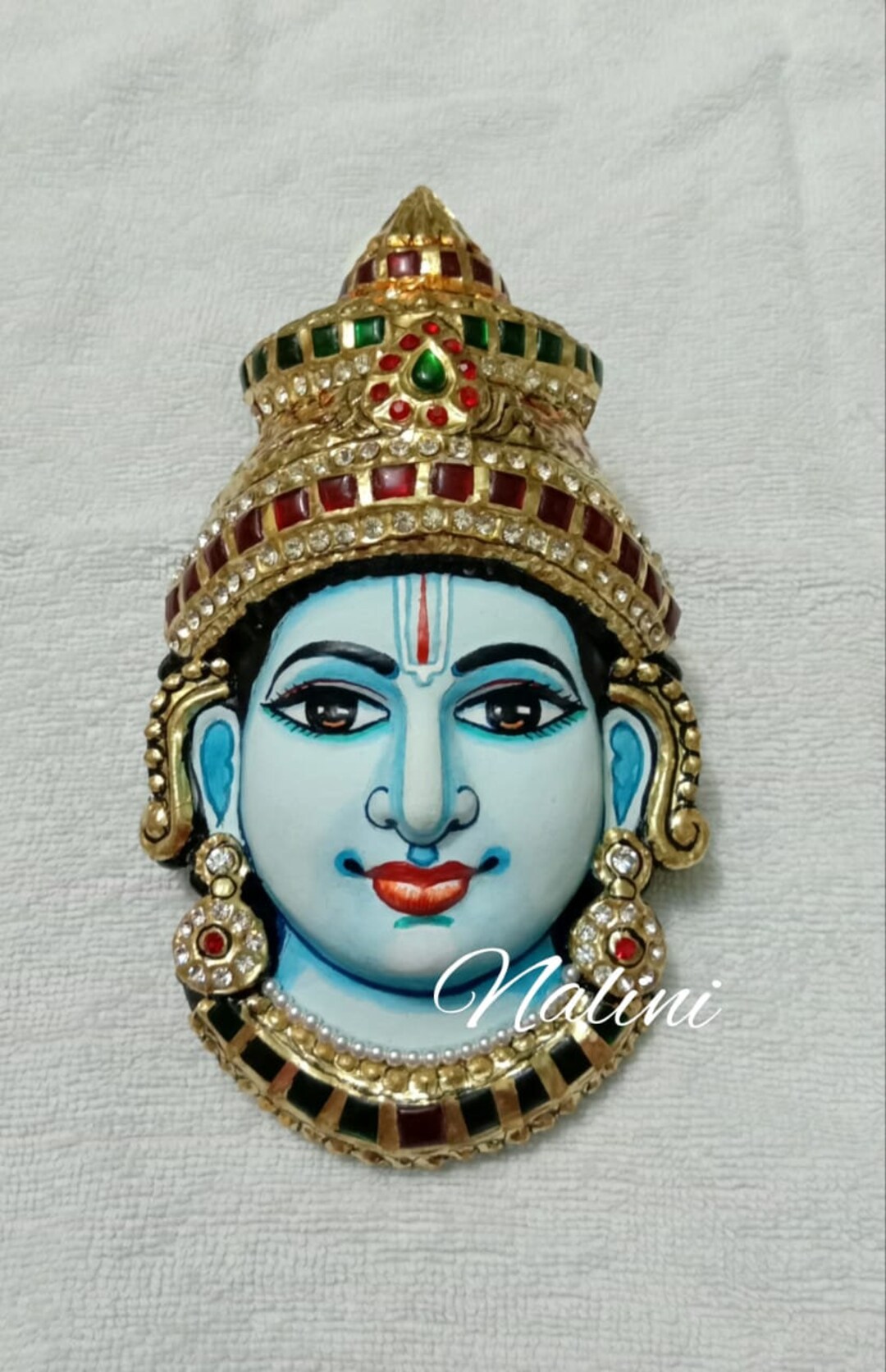 Vishnu Face/mukhawada in Tanjore Style. Sathyanarayan - Etsy