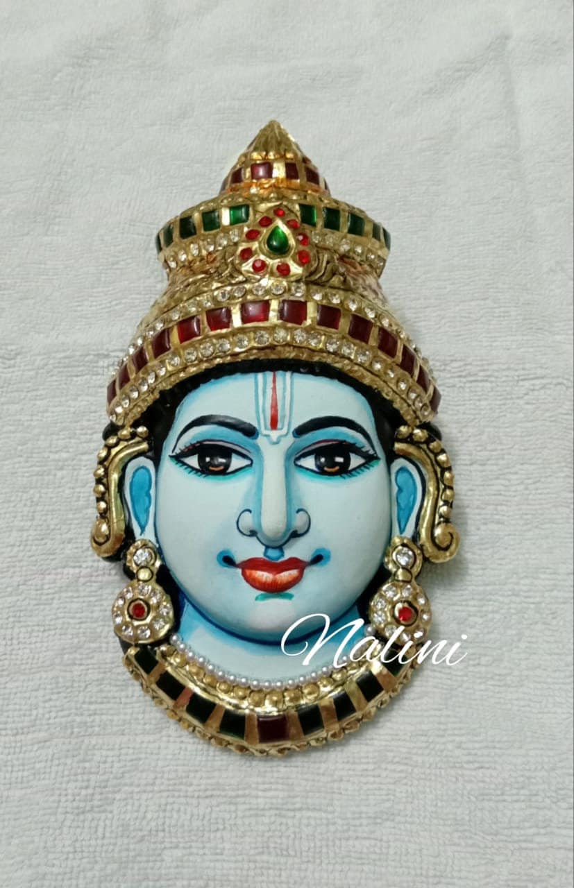 Vishnu Face/mukhawada in Tanjore Style. Sathyanarayan /varalakshmi ...