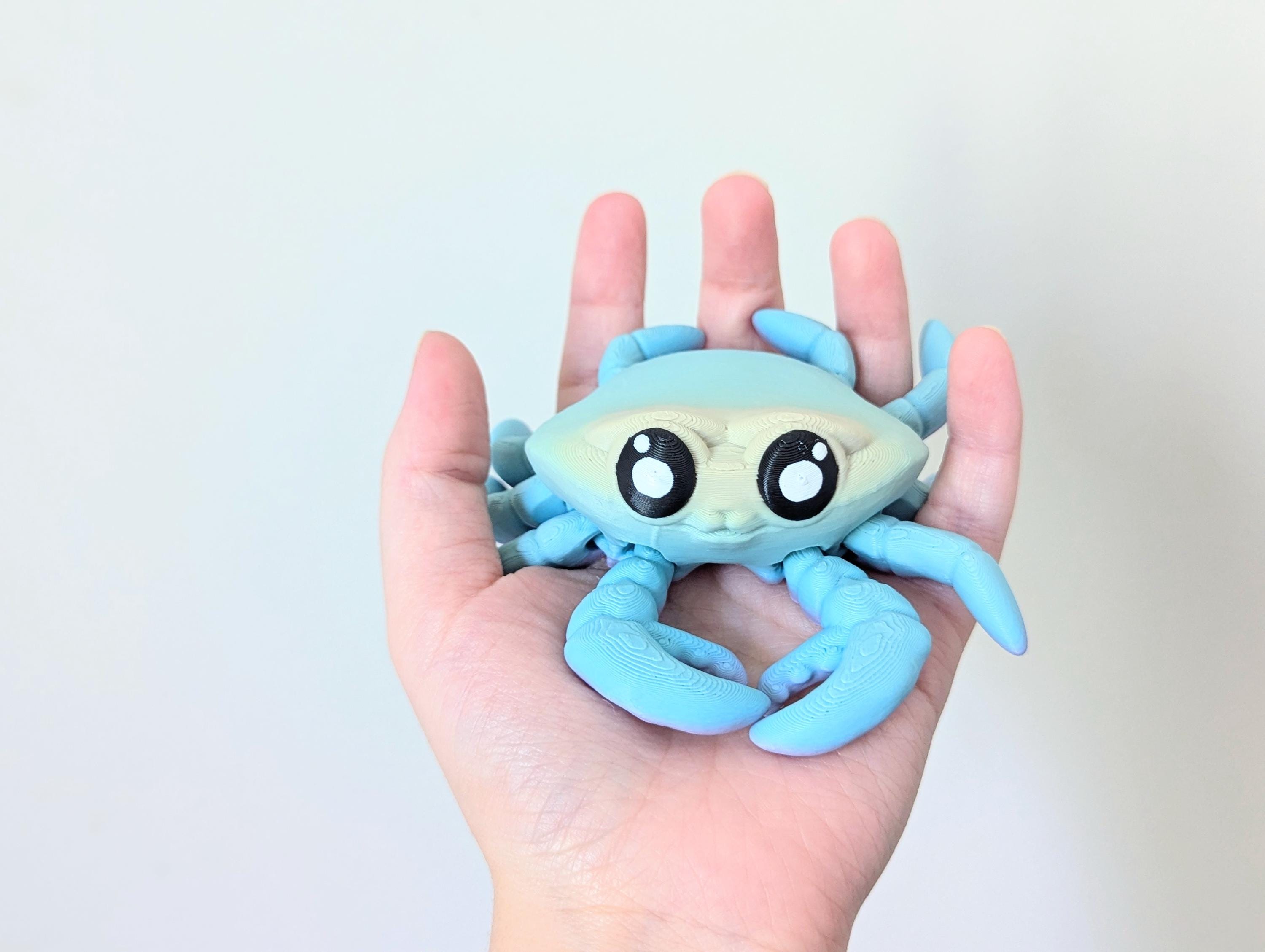 Crab Fidget Toy, Desk Buddy, Mini 3d Animal, White Elephant Gifts for ...