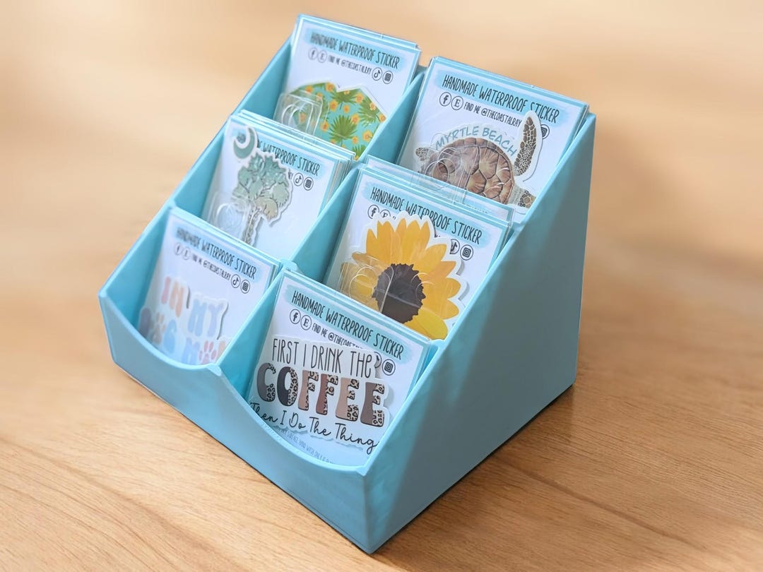 3d Printed Display Stand for Art Prints, Custom 3 Inch Sticker Display ...