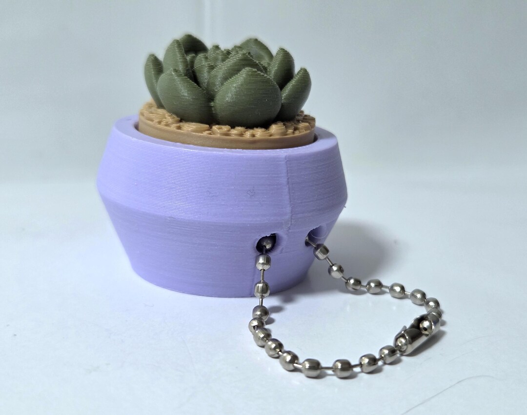 Succulent Clicker Keychain, 3d Printed Keyboard Clicker, Flower Bag ...