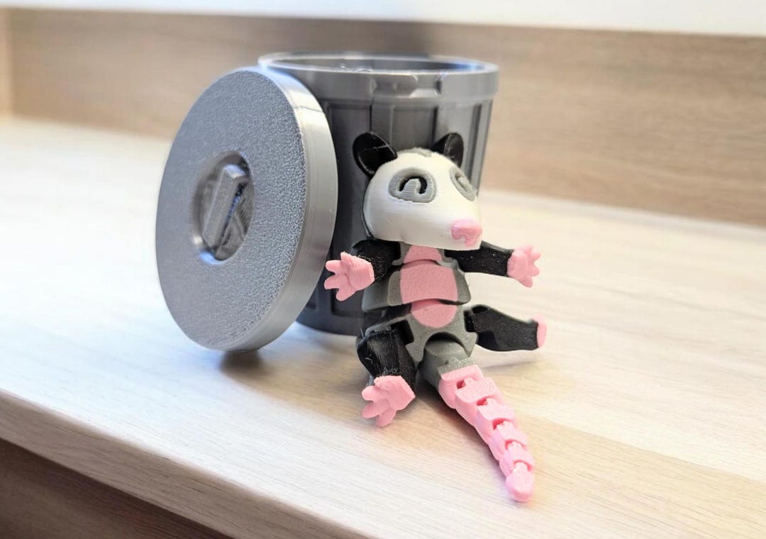 Opossum Fidget Toy, Desk Buddy, Mini 3d Animal, Opossum Gift for Women ...