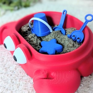 Crab Sandbox With Lid, Zen Garden Desk Decor for Women, Coastal Decor ...