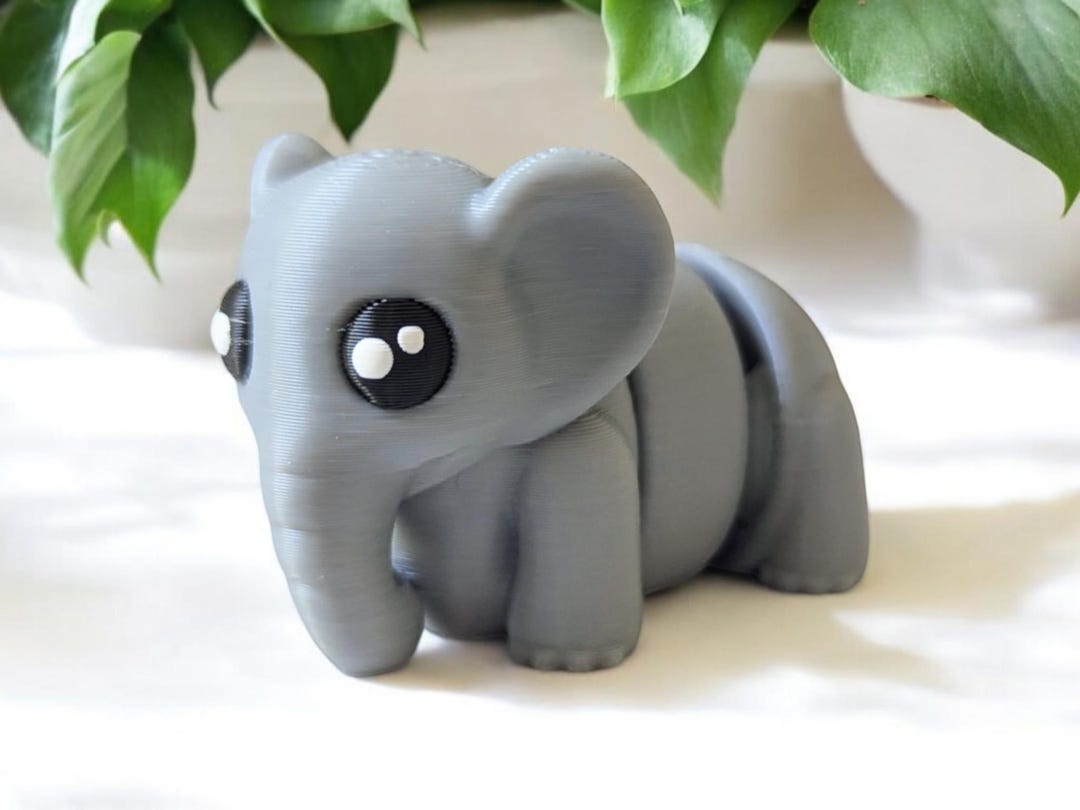 Elephant Fidget Toy, Desk Buddy, Mini 3d Animal, Elephant Decor for ...