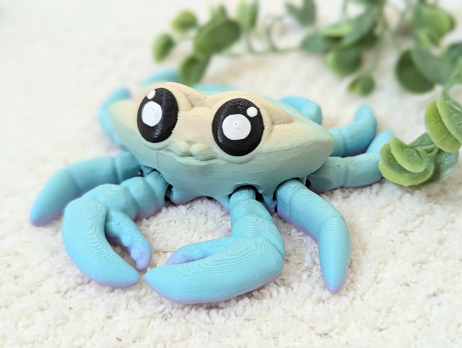 Crab Fidget Toy, Desk Buddy, Mini 3d Animal, White Elephant Gifts for ...