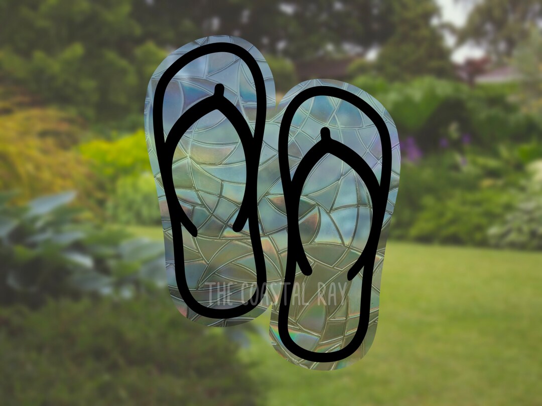 Flip Flop Sun Catcher Window Cling, Coastal Decor Beach House Gift ...