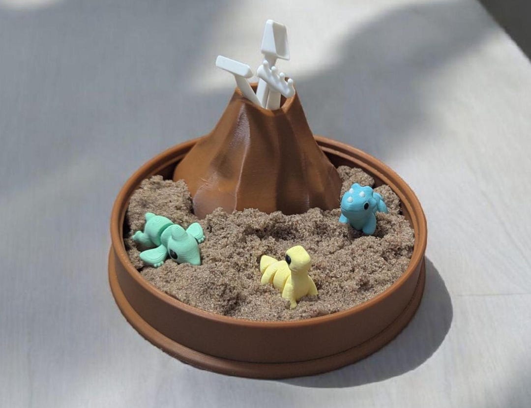 Sandbox With Lid, Zen Garden Desk Decor for Women, Dino Decor for Home ...