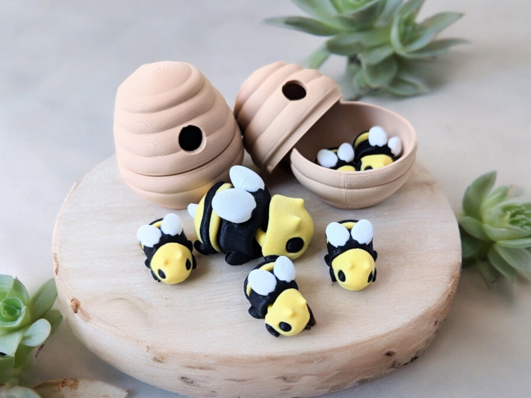 Bee Fidget Toy, Desk Pet, Mini 3d Animal, Bee Gift for Women, Bee Hive ...