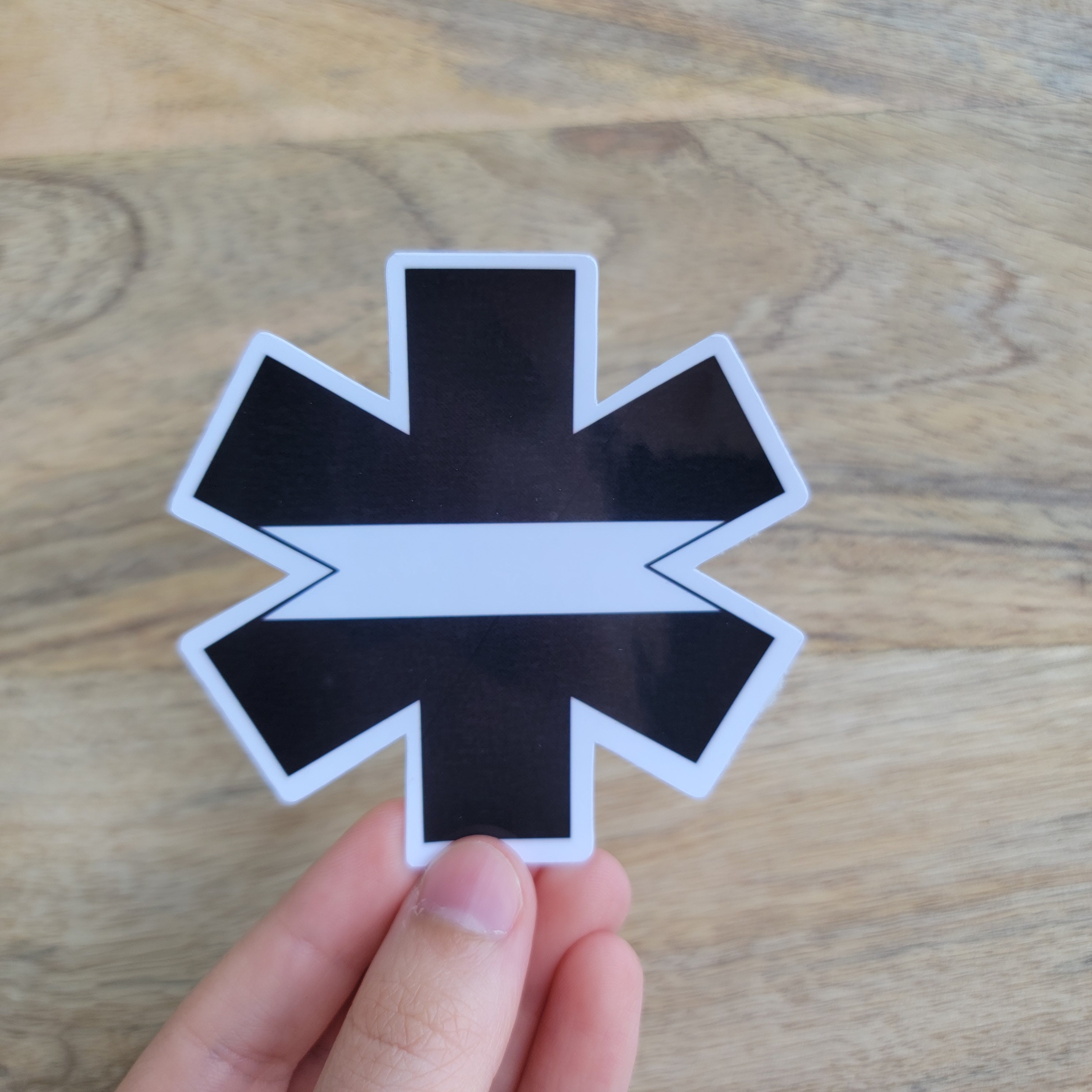 Thin white line sticker EMS Sticker first responder sticker | Etsy