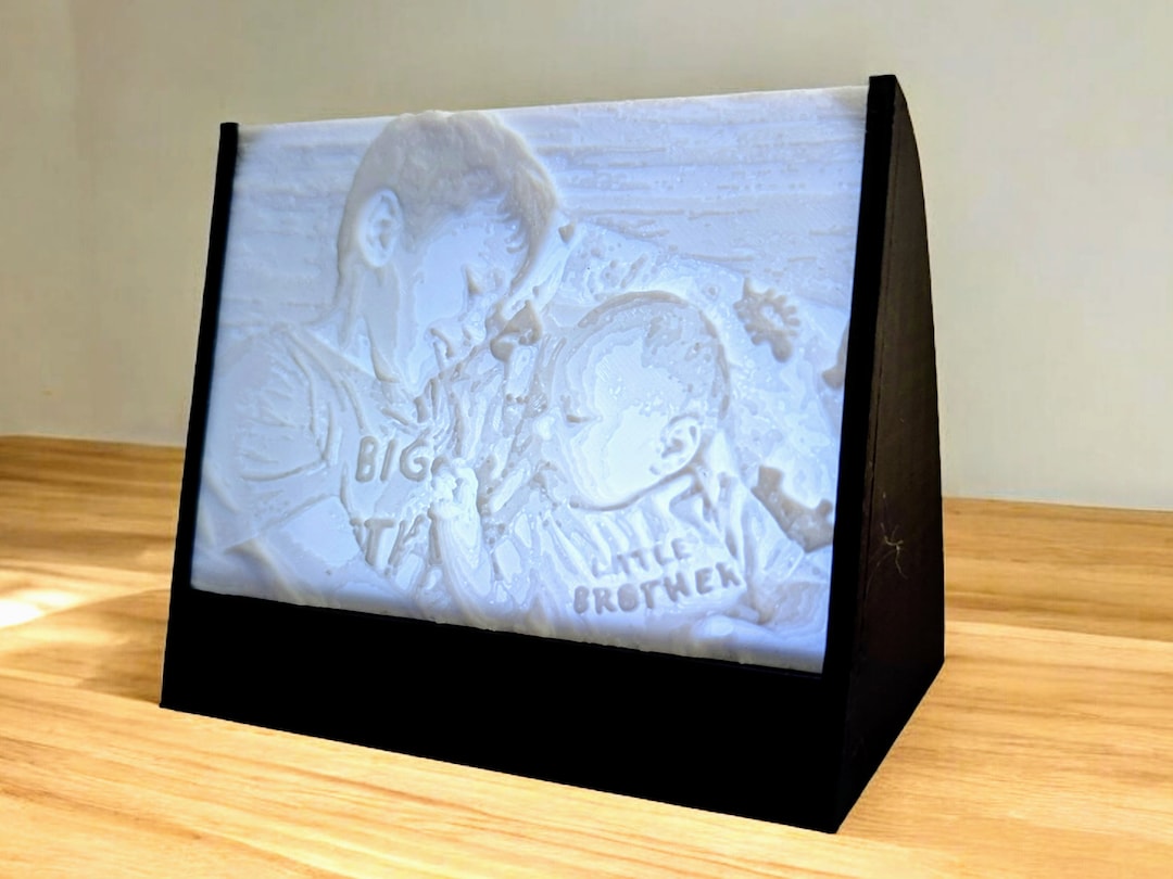 3d Printed Photo Frame With Light, Custom Lithophane Night Light ...
