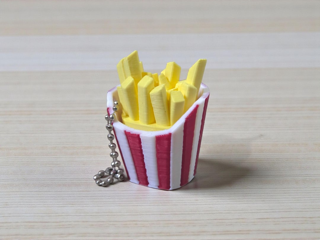 3d Printed French Fry Clicker Keychain Fidget, Stocking Stuffer for ...