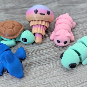 Mini 3d Printed Animal, 3d Printed Confetti, Mini Pet Figurines, Desk ...