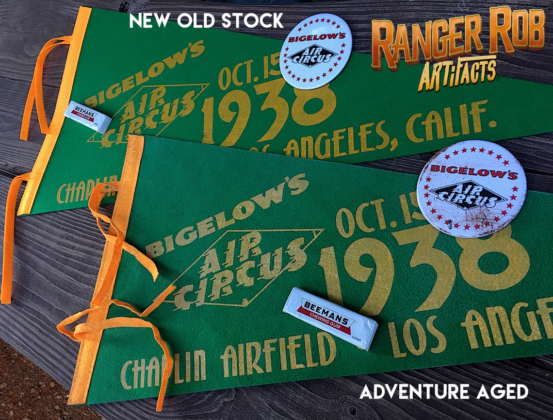 Bigelow Pennant Air Circus Hangar Bar Rocketeer Prop | Etsy