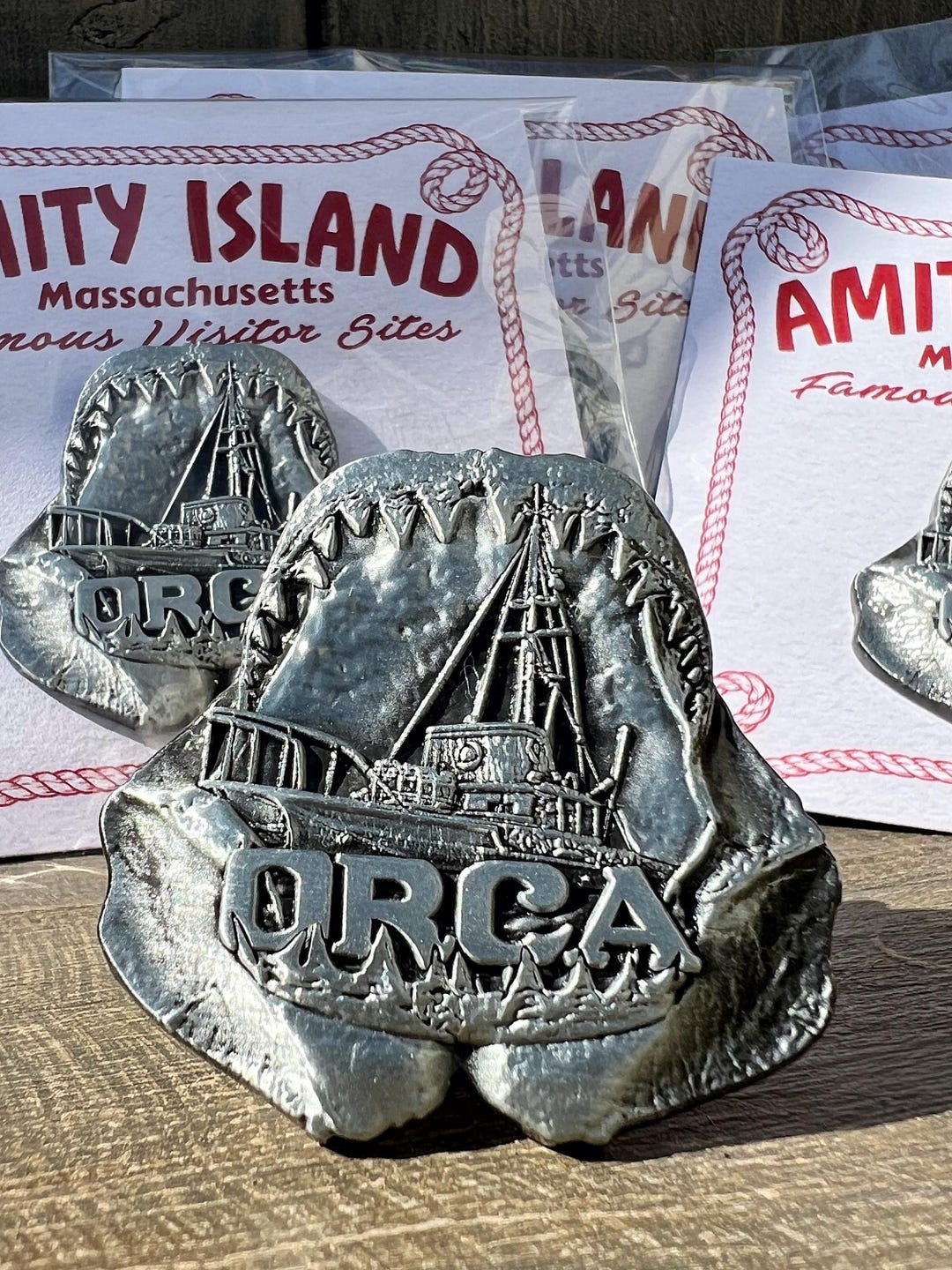 JAWS - Amity Island Summer Tourist Pin - ORCA - QUINT Vintage 1975 ...