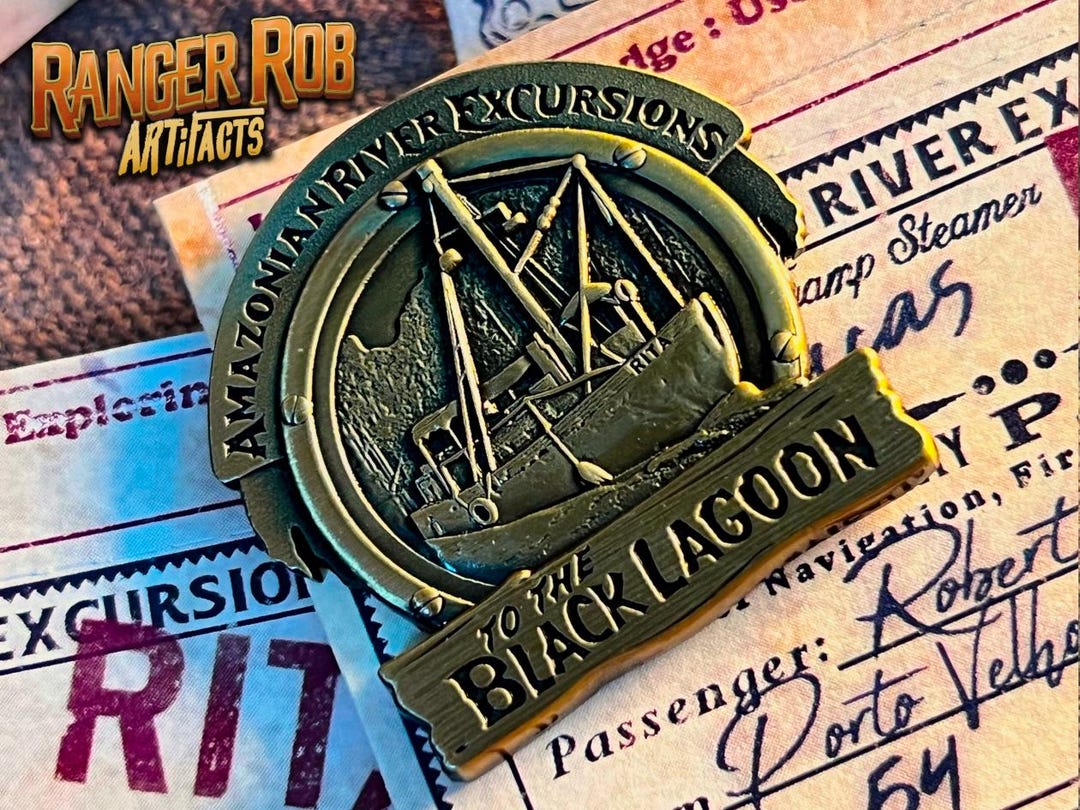 Amazonian River Excursions Badge Pin Black Lagoon - Creature - Gil Man ...