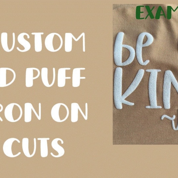 Puffy Iron on Transfers Custom - Etsy