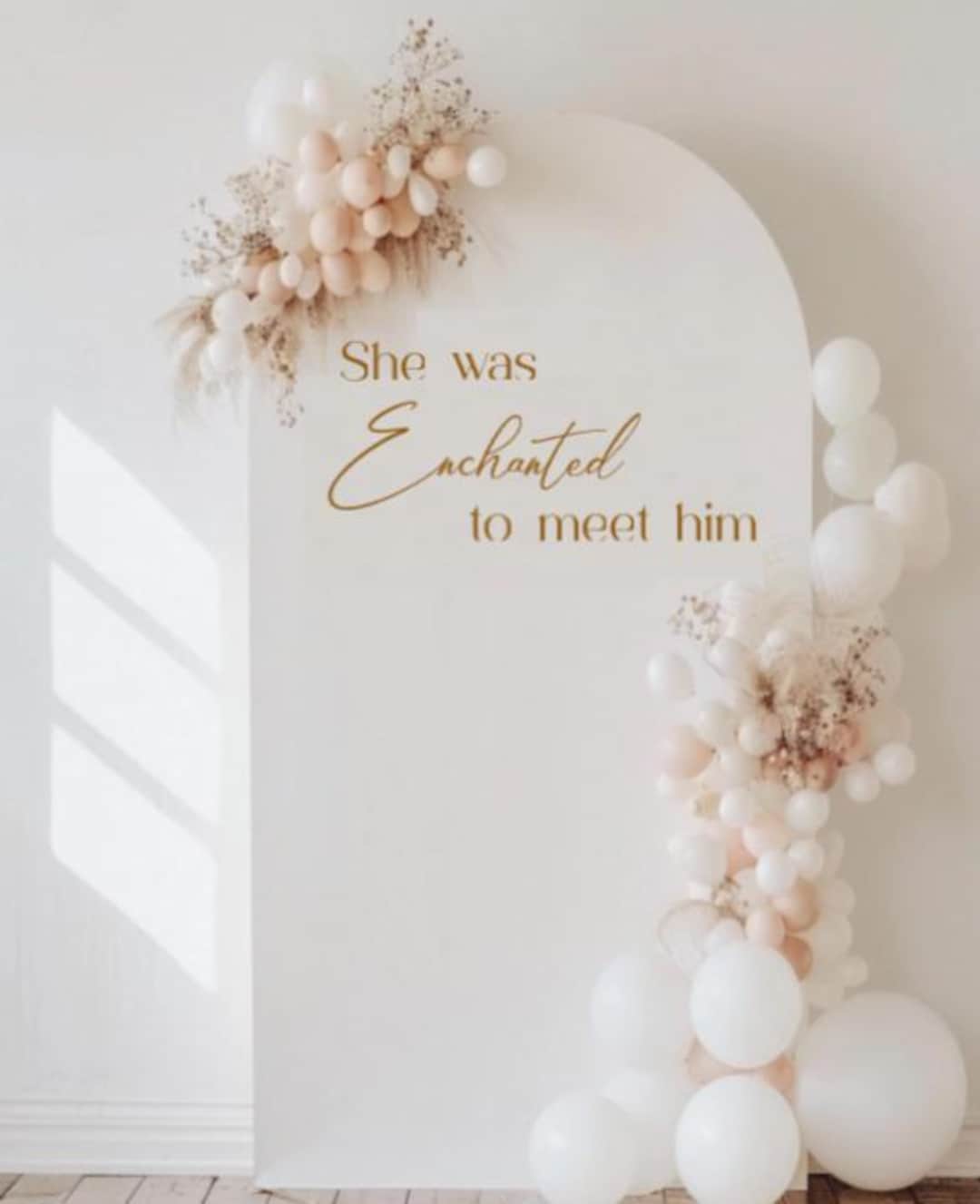 She Was Enchanted to Meet Him Iron-on Decal Sign for Bachelorette Party ...