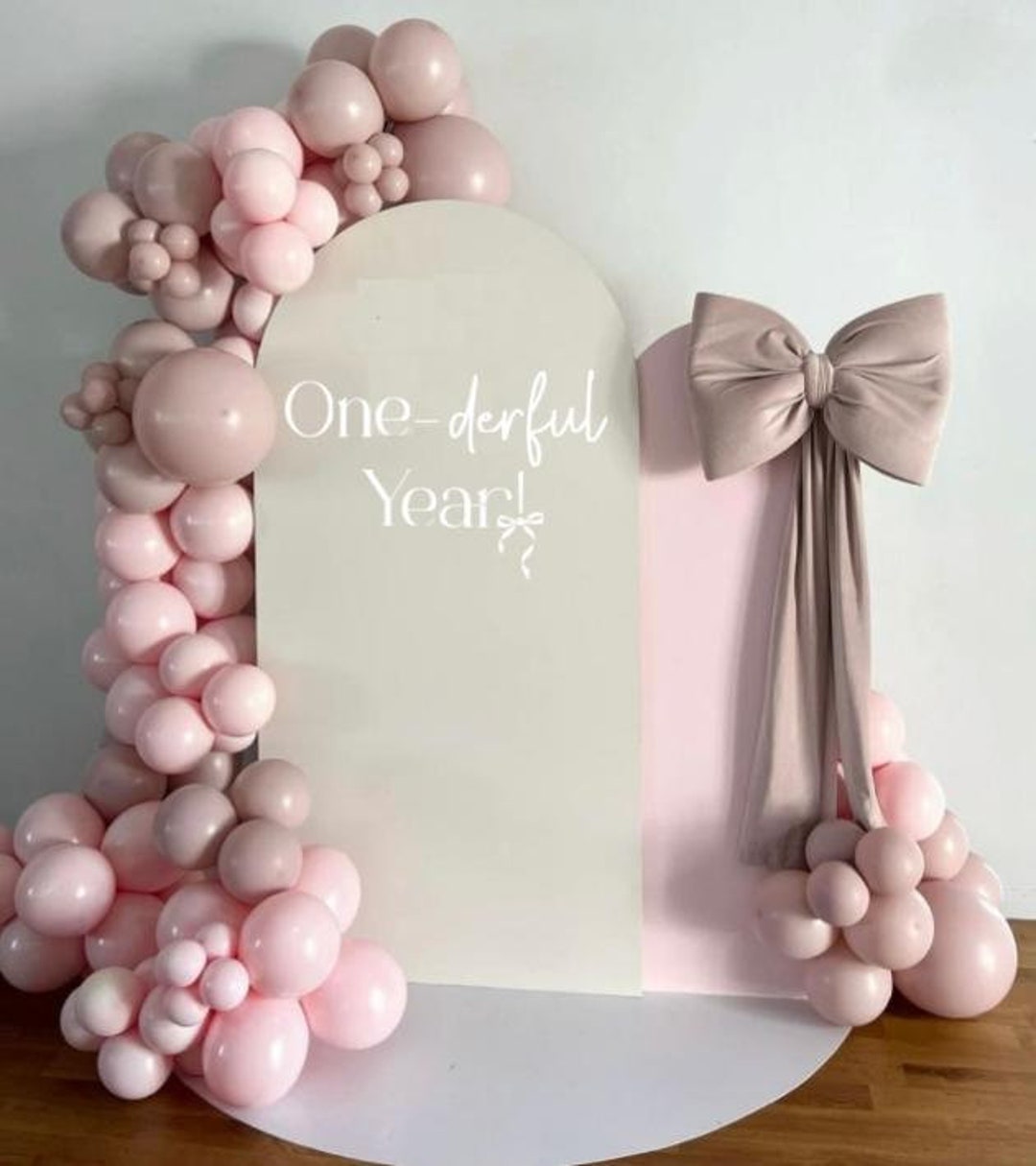 Personalized 1st Birthday Backdrop Decal Banner - One Year Old Party ...