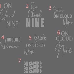 On Cloud Nine Party Decal Decal for Fabric on Cloud Nine Decal Sticker ...