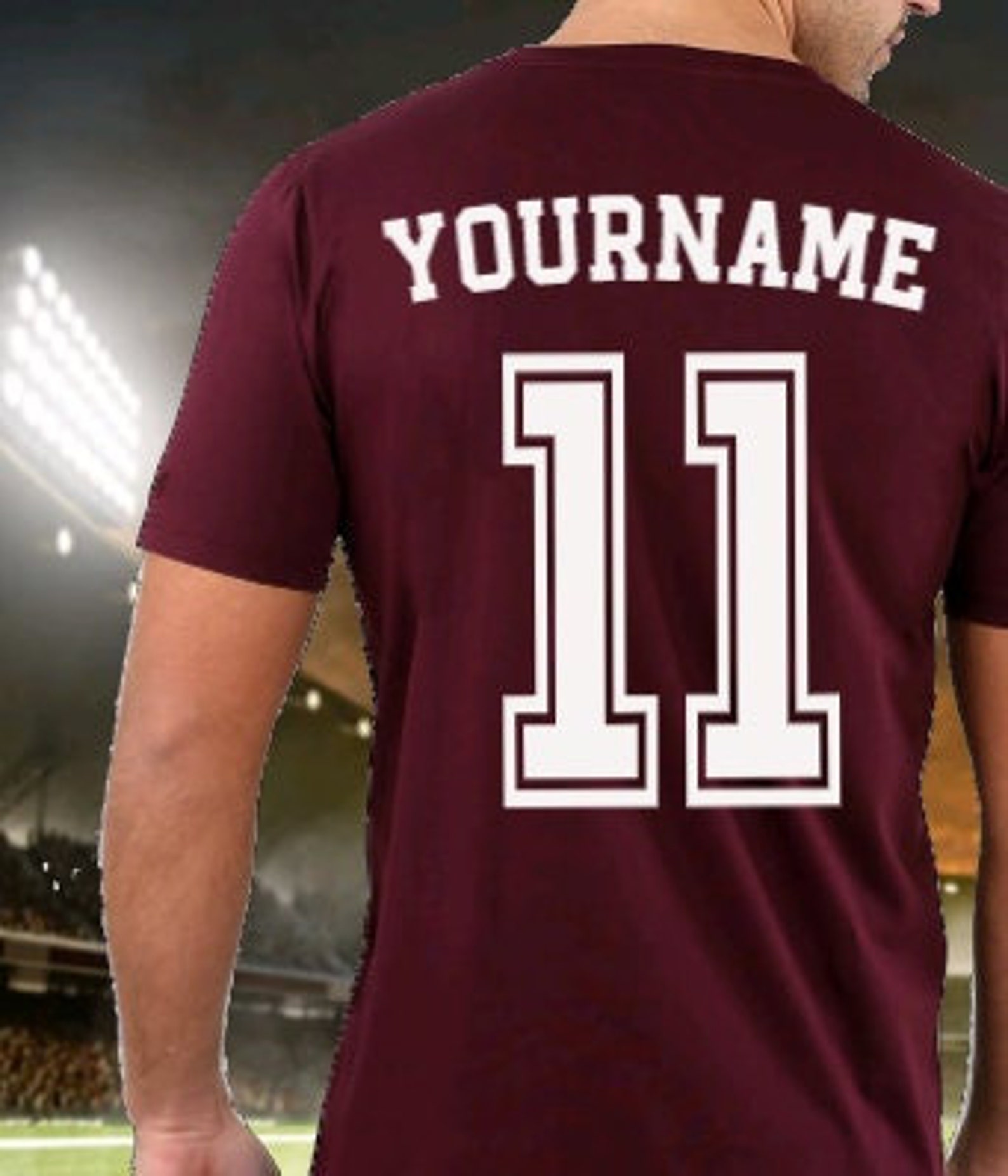 Custom Iron on Jersey Number and Name, Personalized Football Kit Name ...