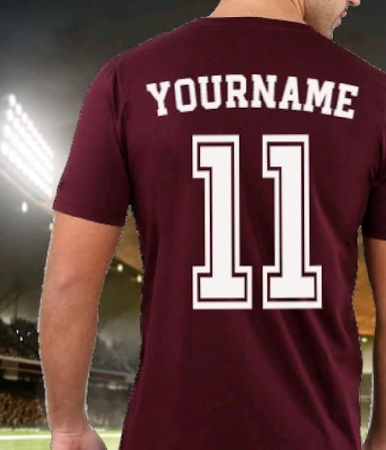Custom Iron on Jersey Number and Name, Personalized Football Kit Name ...