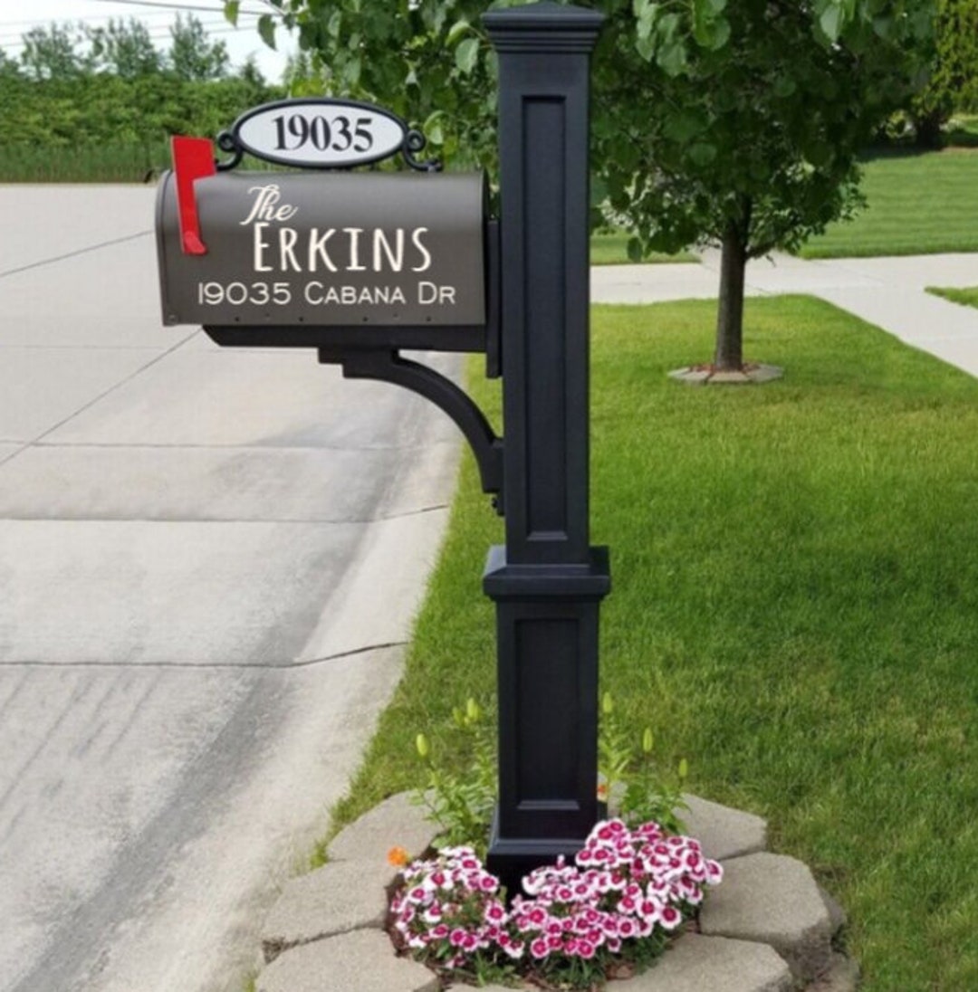 Custom Made Mailbox Decal, Mailbox Name and Address Decal, Mailbox ...